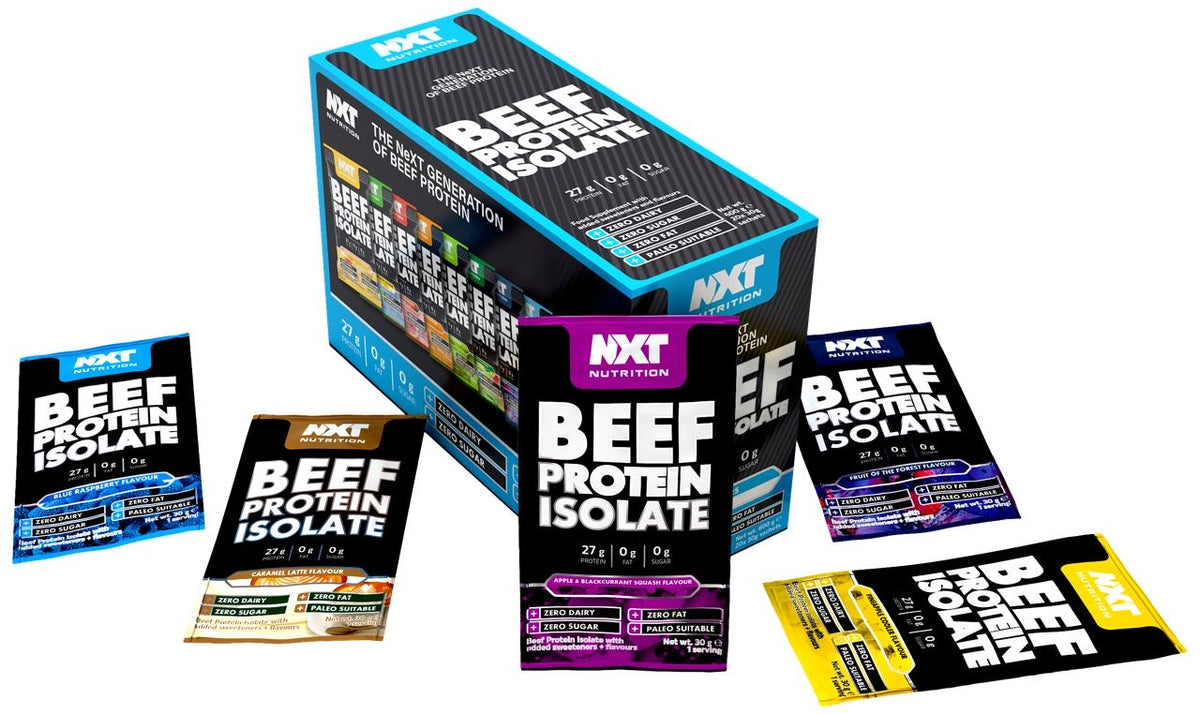 NXT NUTRITION - BEEF PROTEIN ISOLATE SAMPLE BOX (20 X 30G) – Protein NI